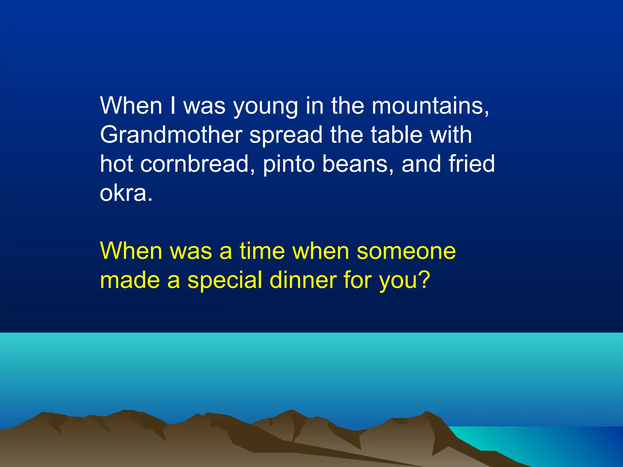 When i was_young_in_the_mountains | PPT