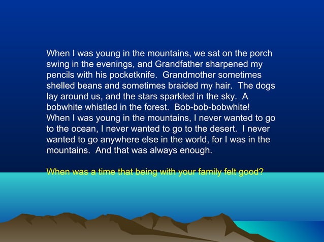 When i was_young_in_the_mountains | PPT