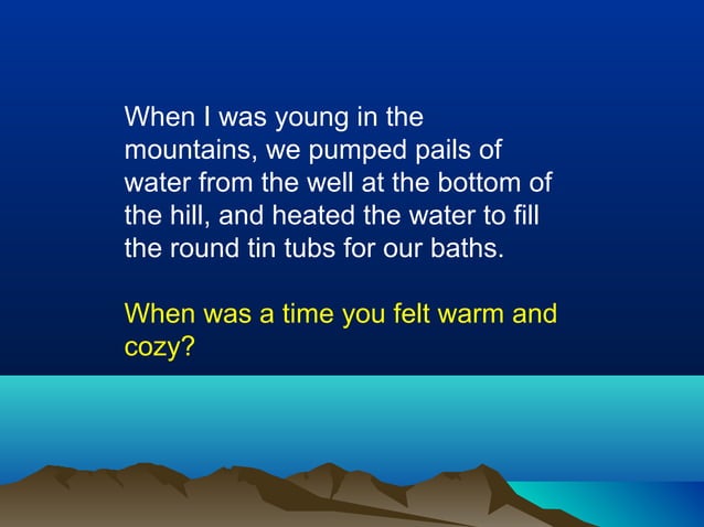 When i was_young_in_the_mountains | PPT