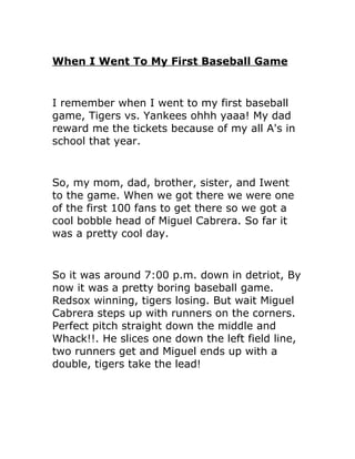When i went_to_my_first_baseball_game | PDF