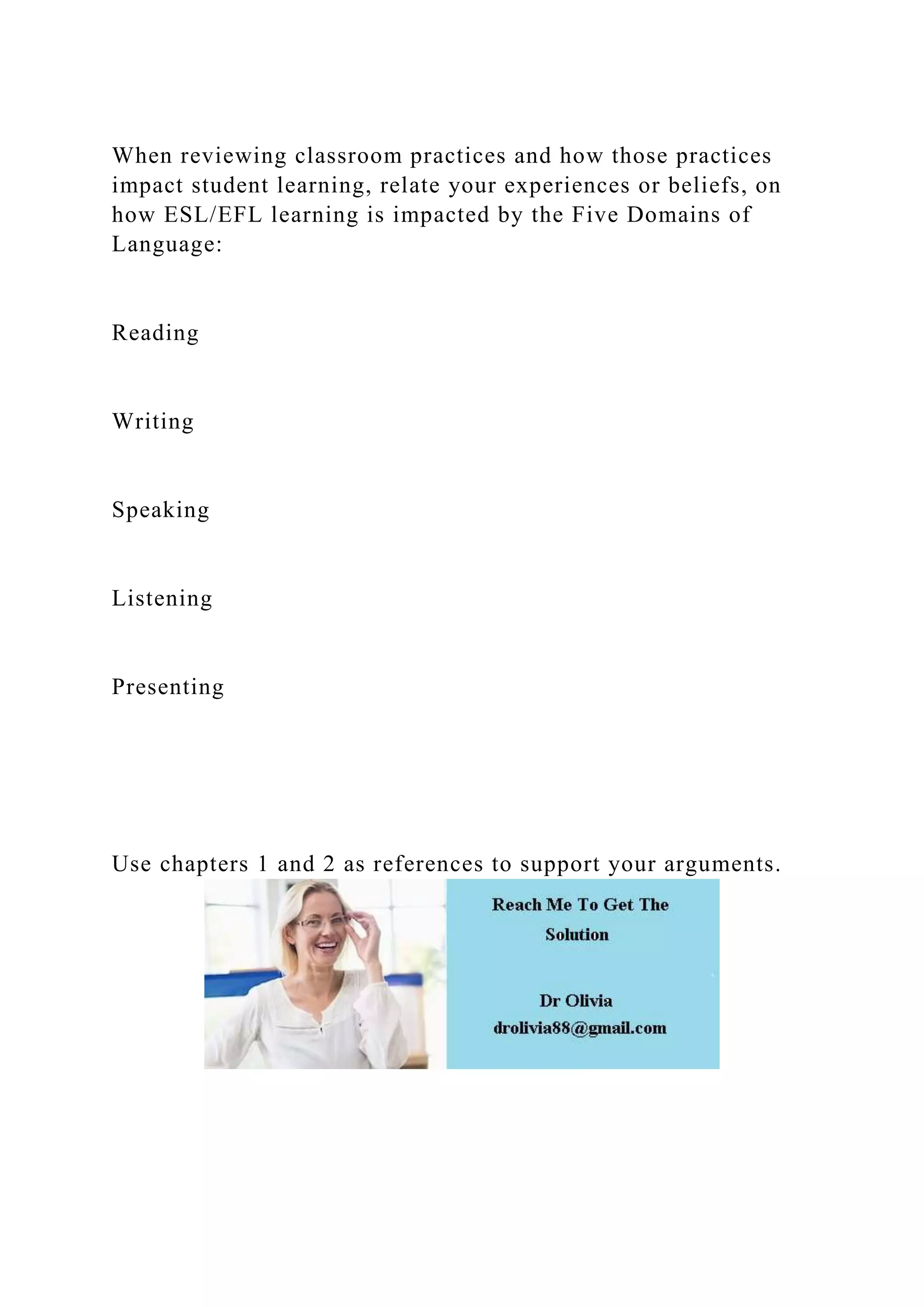 When reviewing classroom practices and how those practices impact st.docx