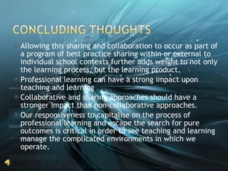 When sharing best practice is best practice itself | PPT