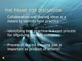 When sharing best practice is best practice itself | PPT