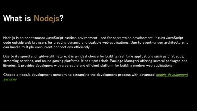 When should I use Django and when Node Js? | PPT