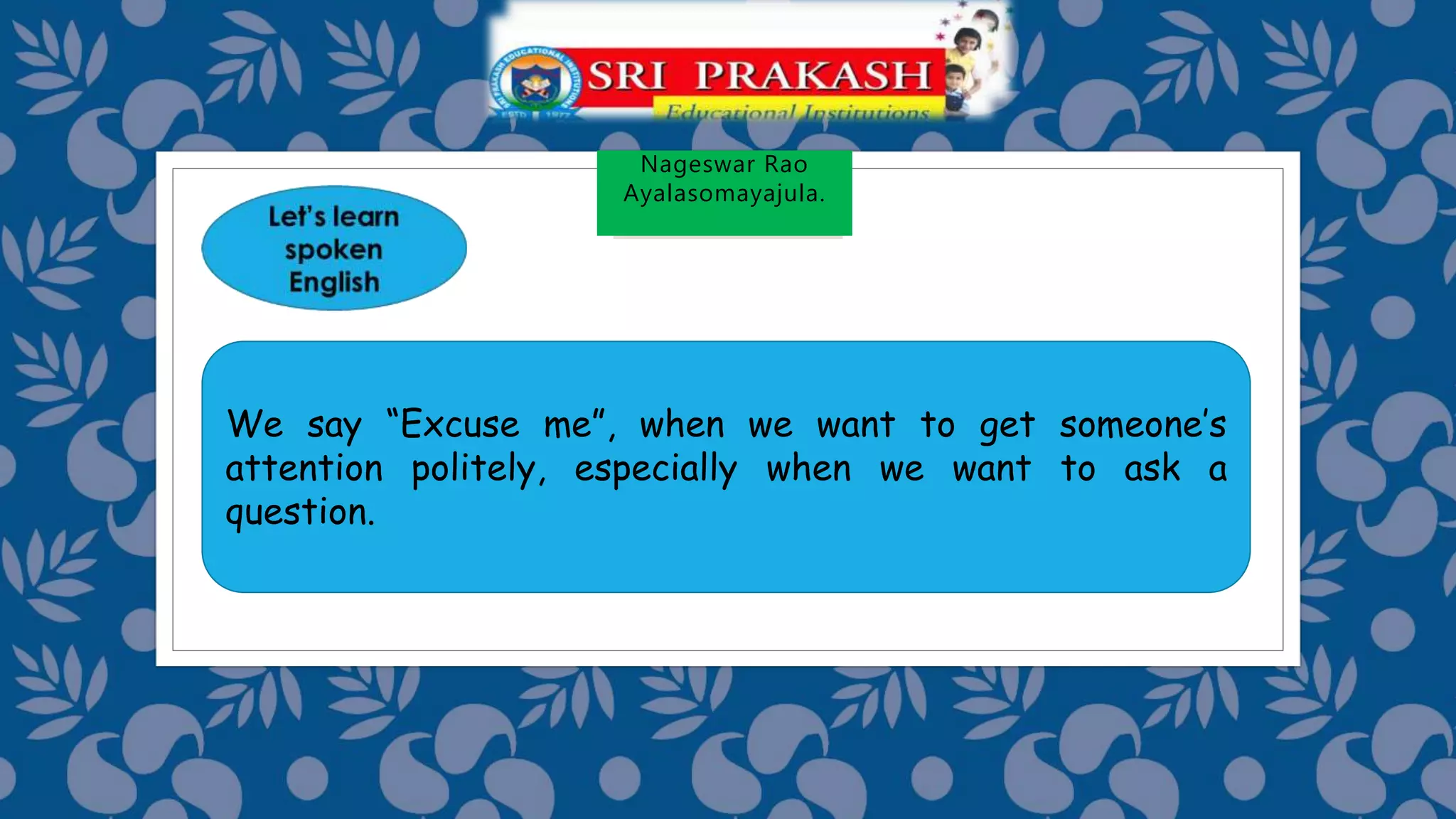 When should we say “excuse me”? | PPTX