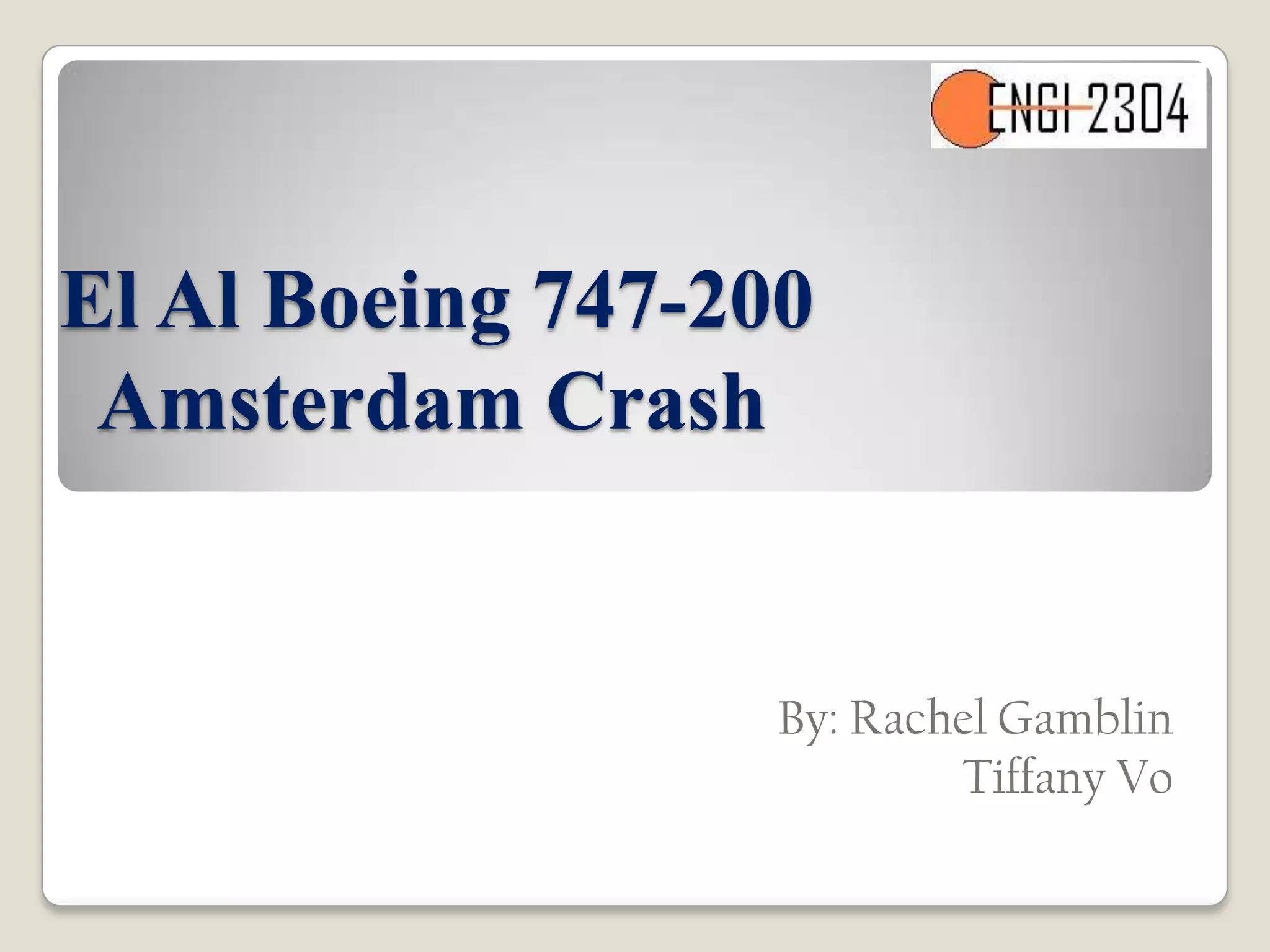 When Technology Fails - Amsterdam plan crash | PPTX
