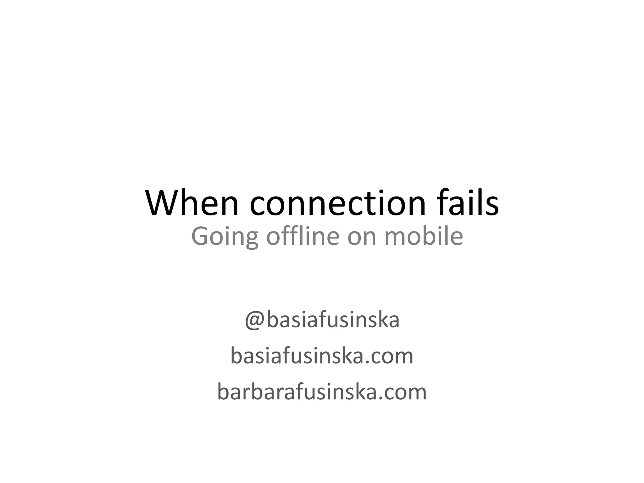 When the connection fails | PPT