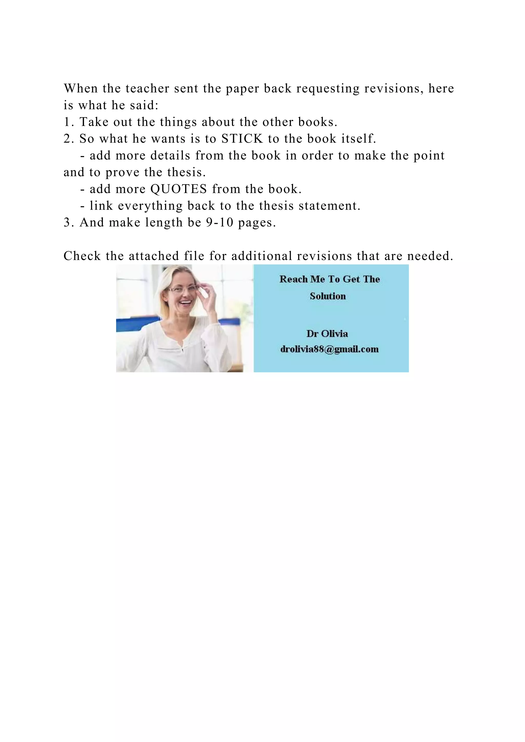 When the teacher sent the paper back requesting revisions, here is w.docx