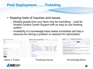 Virtual Contact Center Technical Support - What Happens Post Deployment ...