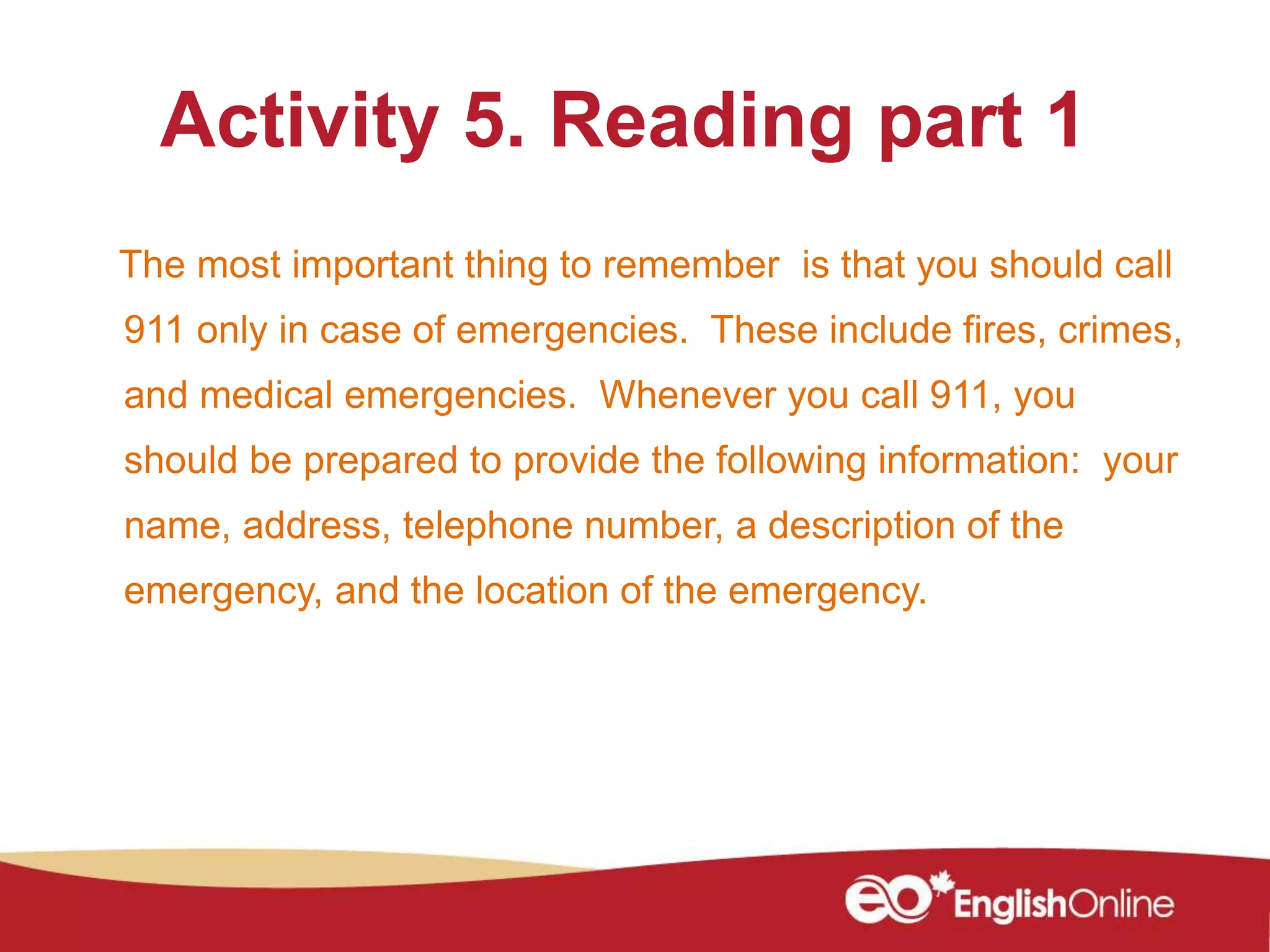 When to call 911 upd | PPTX | First Aid | Injuries