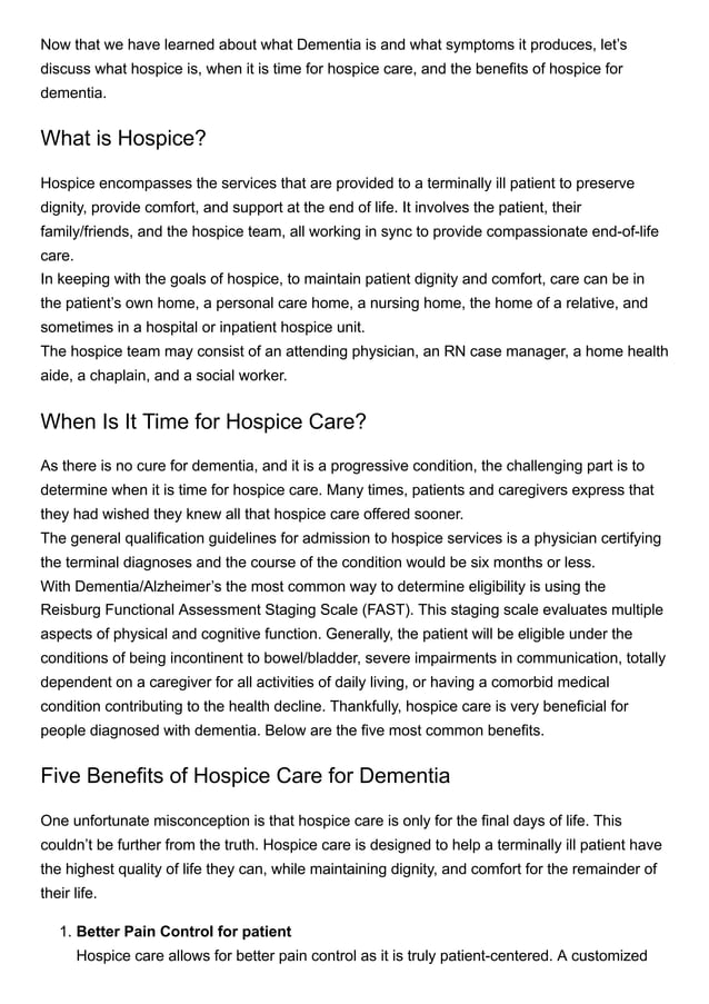 when to call hospice for dementia | PDF