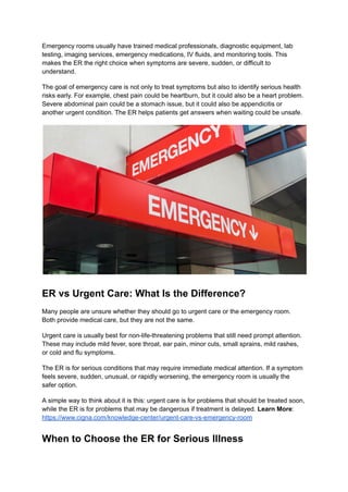 Emergency Room in Fort Worth TX: When to Choose the ER for Serious ...