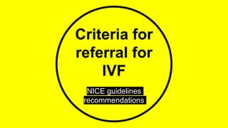When to refer patient for IVF | PDF