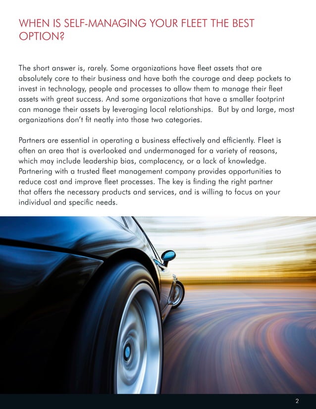 When to Self Manage Your Fleet | PDF