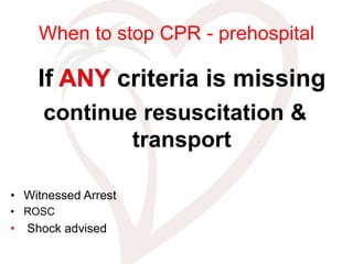 When to stop cpr | PPTX