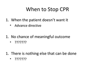 When to stop resuscitation? | PPT