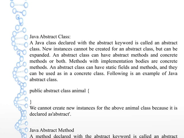 When to use abstract class and methods in java | PPT