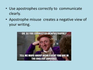 When to Use an Apostrophe | PPT