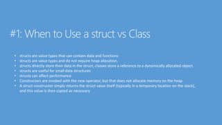 When to use a structure vs classes in c++ | PPT