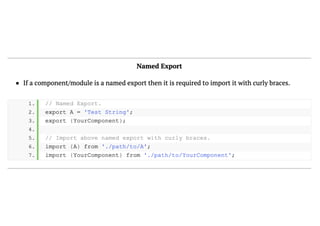 When to use curly braces in es6 import | PPT