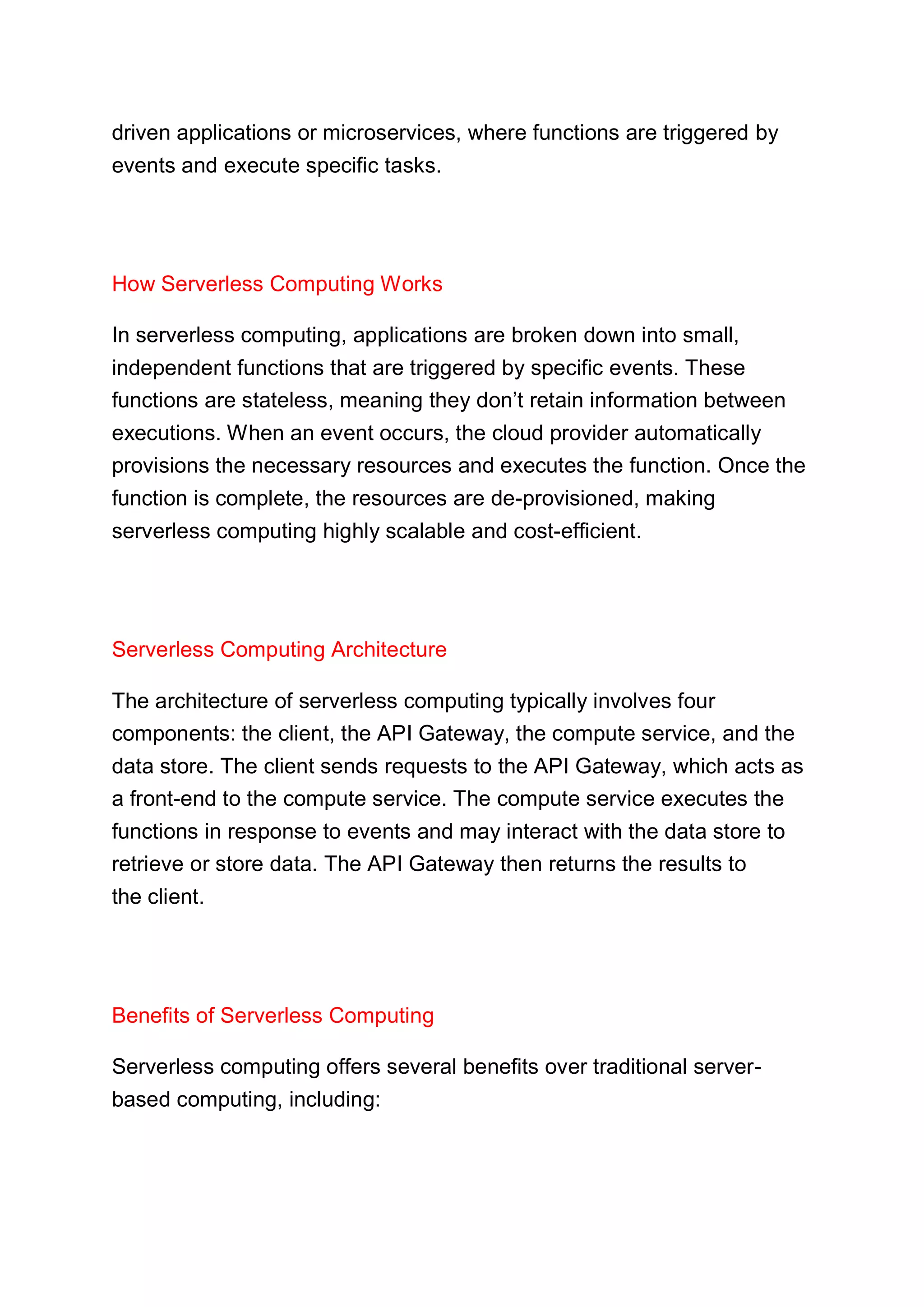When To Use Serverless Computing Pdf