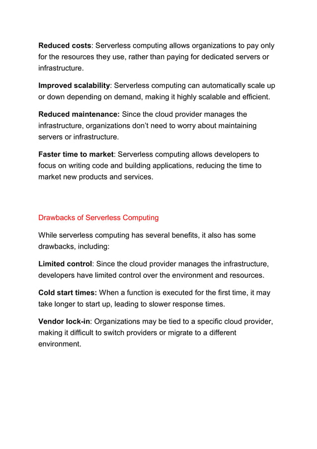 When To Use Serverless Computing Pdf