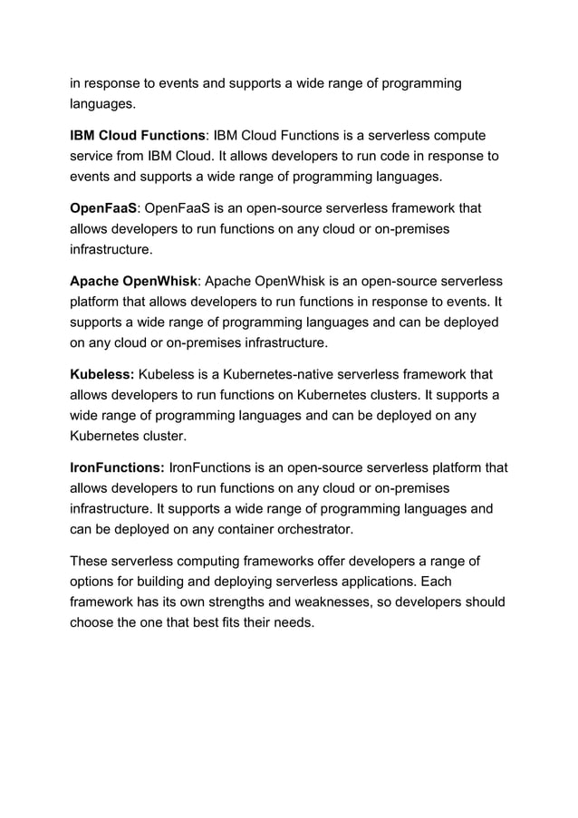 When To Use Serverless Computing Pdf