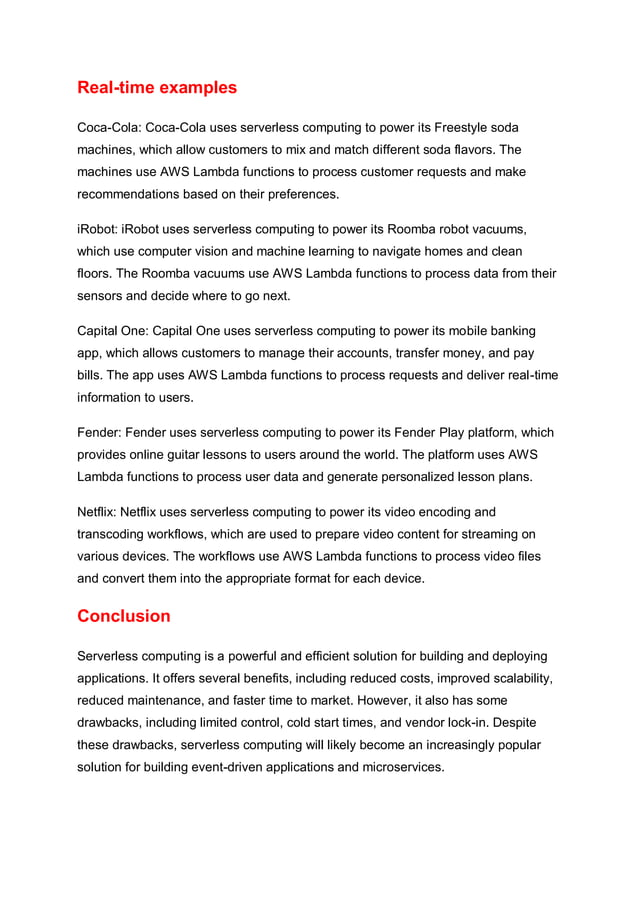 When To Use Serverless Computing Pdf
