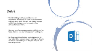 When to use what in office 365 spchib19 | PPT