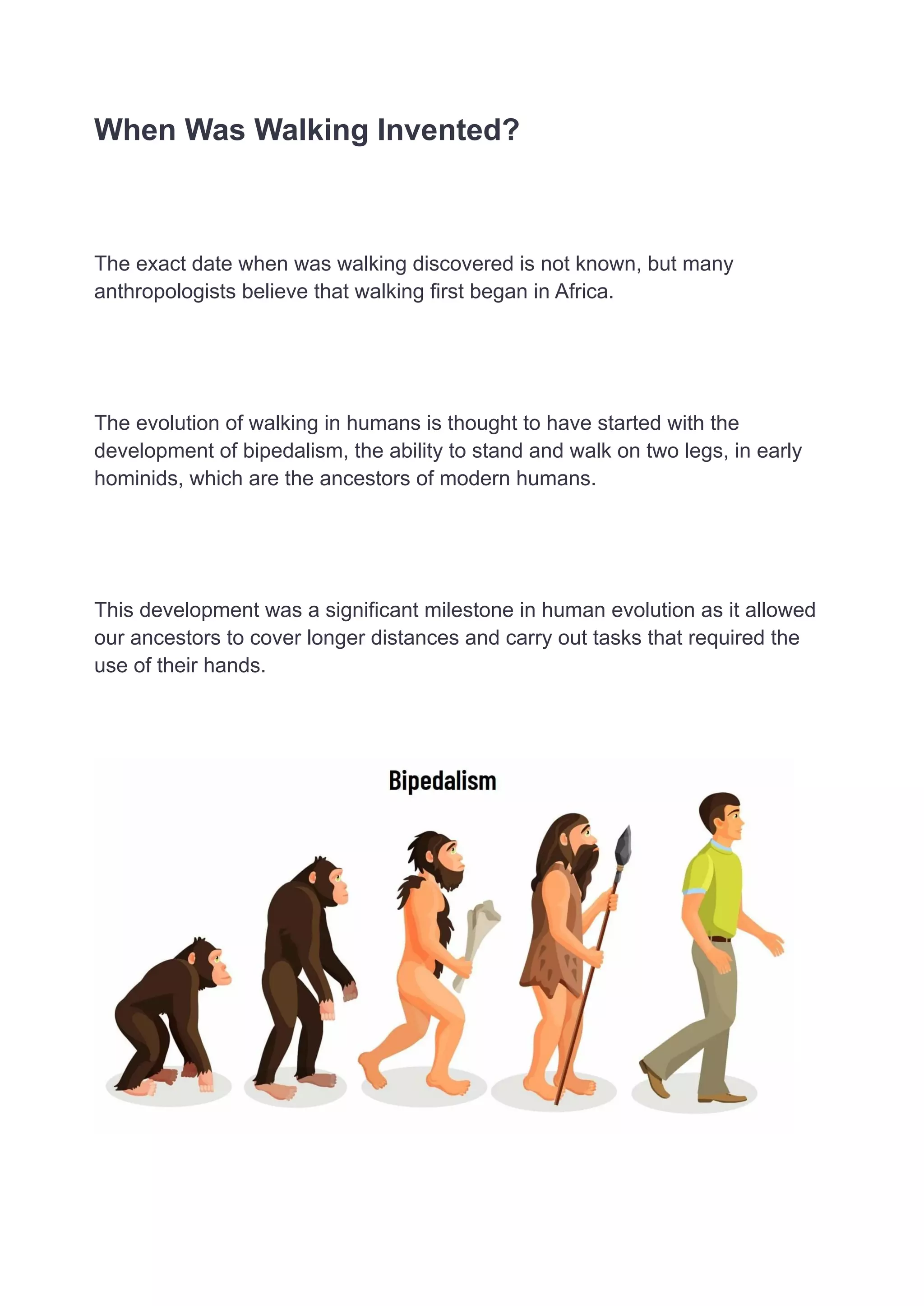 When was walking invented_ Who Invented Walking | PDF