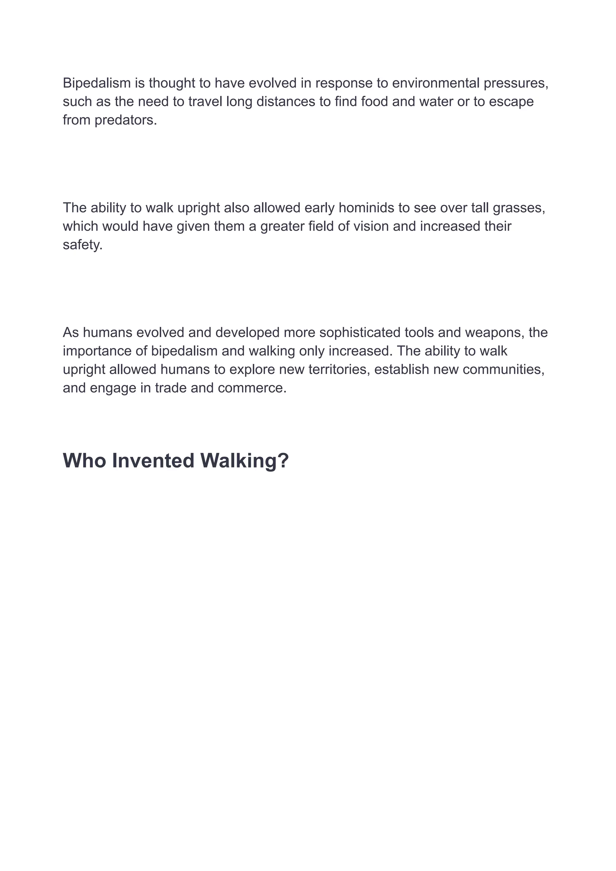When was walking invented_ Who Invented Walking | PDF