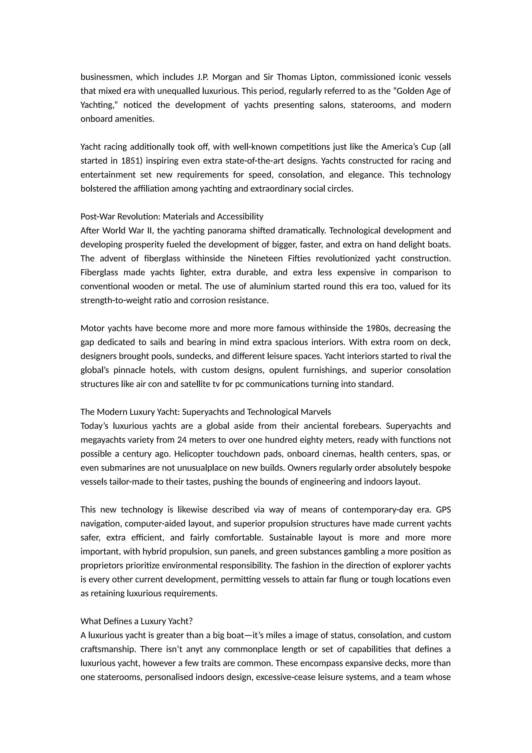 When Were Luxury Yachts Invented? .docx