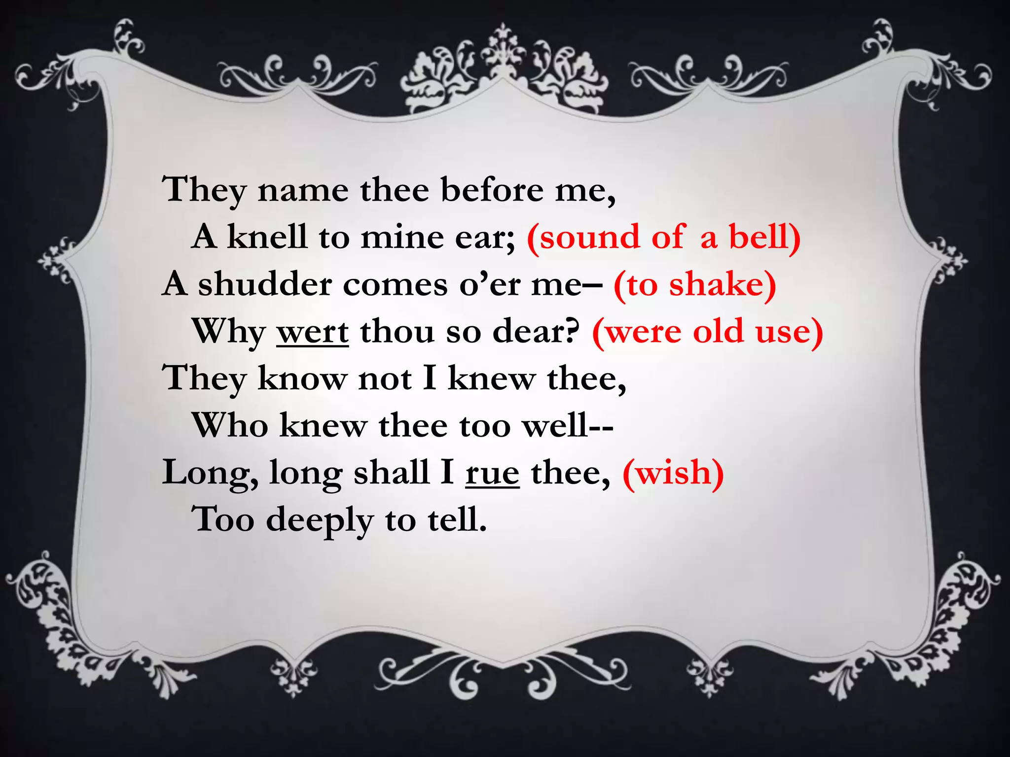 When we two parted lord byron | PPTX