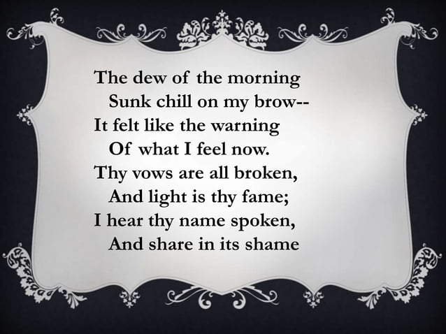When we two parted lord byron | PPT