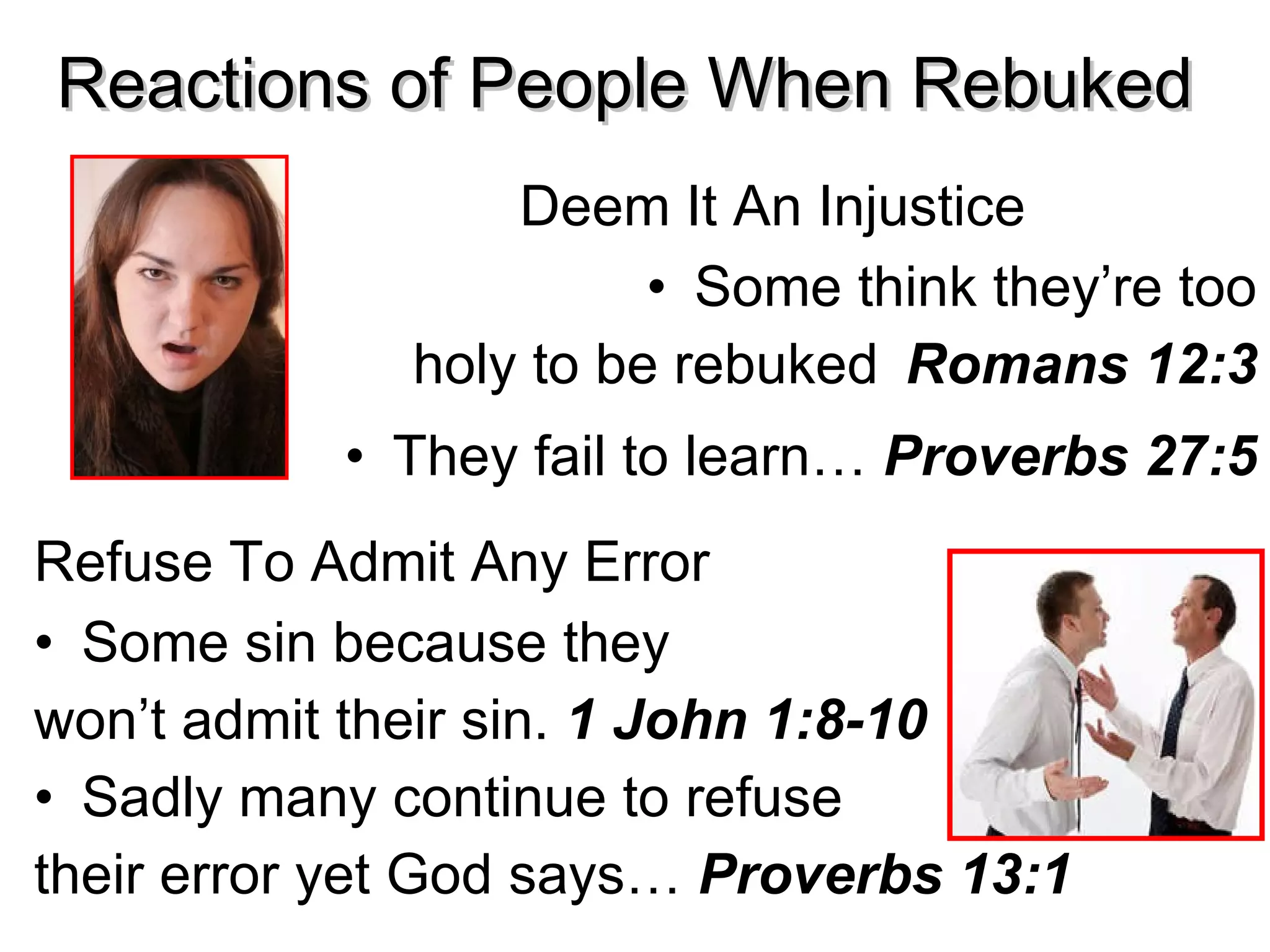When You Sense A Rebuke | PPT