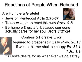 When You Sense A Rebuke | PPT