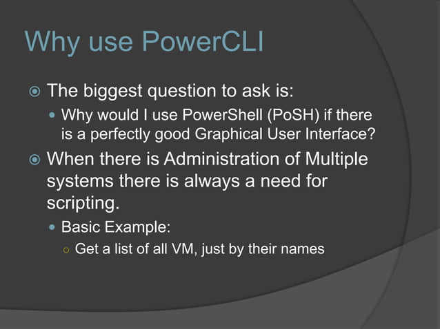 Where to start with power cli | PPT
