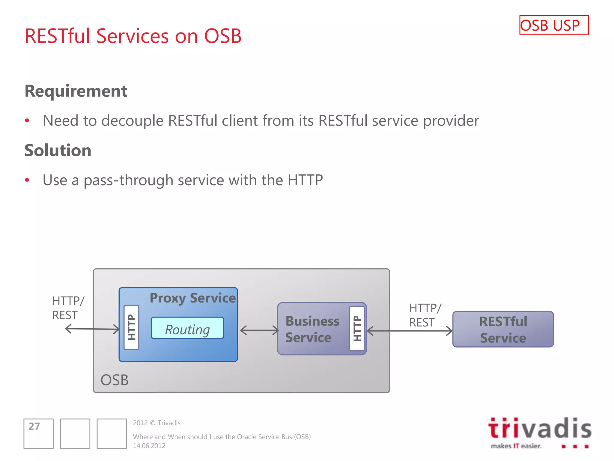 Where and when to use the Oracle Service Bus (OSB) | PPTX