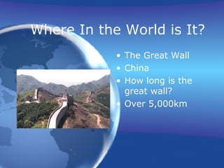 Where In The World | PPT