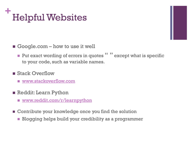 Beginning Python Programmers: Here's Where to Find Help! | PPT