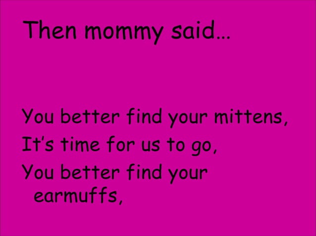 Where Are My Mittens | PPT
