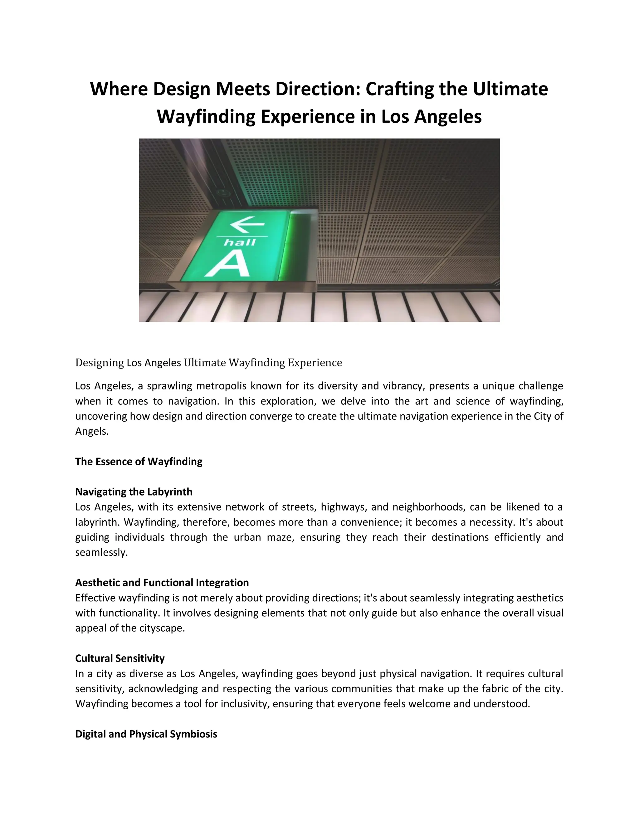 Where Design Meets Direction Crafting the Ultimate Wayfinding ...