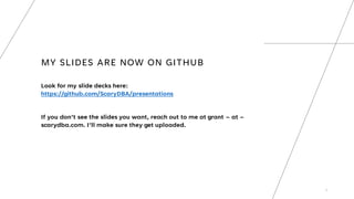 Where Did All the Slides Go? Look on GitHub | PDF