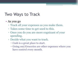 Where did my money go | PPT