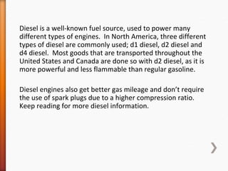 Where does diesel come from | PPT