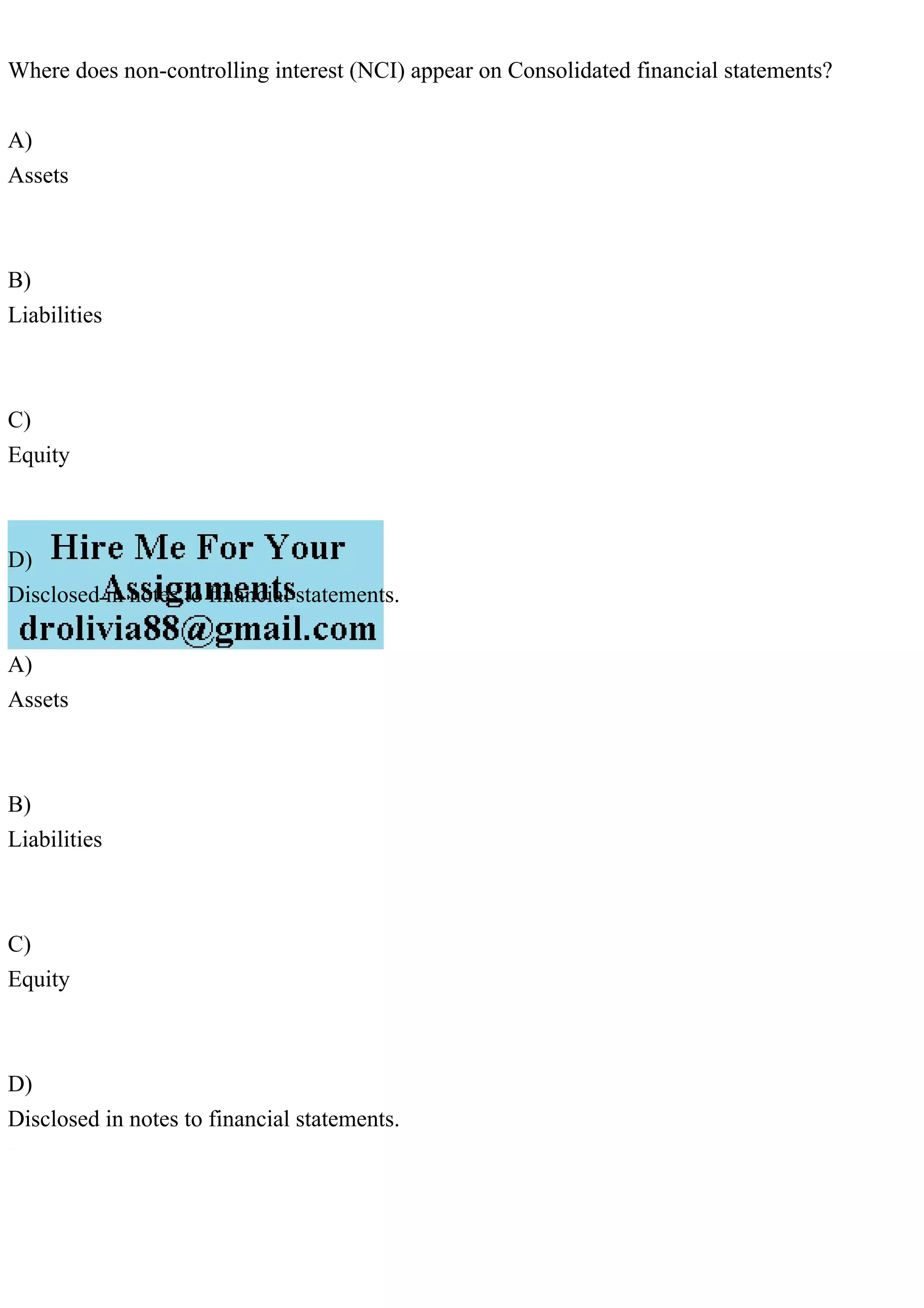 Where does non-controlling interest (NCI) appear on Consolidated fin.pdf