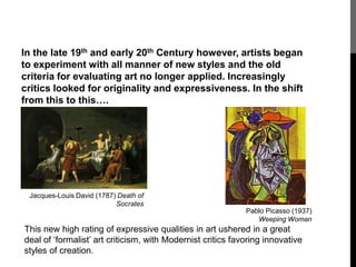 Where does the idea of judging art come from | PPTX
