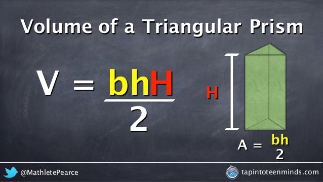 Formula for volume of a triangular prism - feedlery