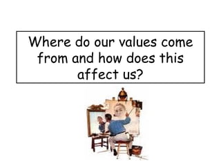 Where do our values come from and how | PPT