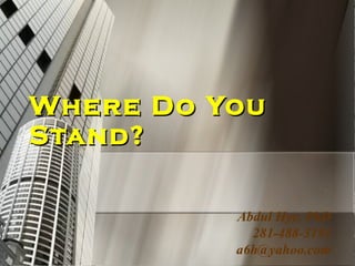 Where do you stand | PPT